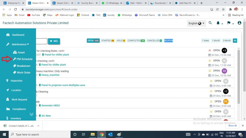 How to add Schedule manually? - Facility Technology
