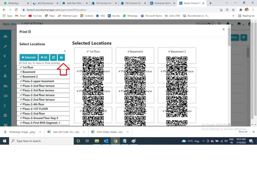 How to print QR Code for locations? - Facility Technology